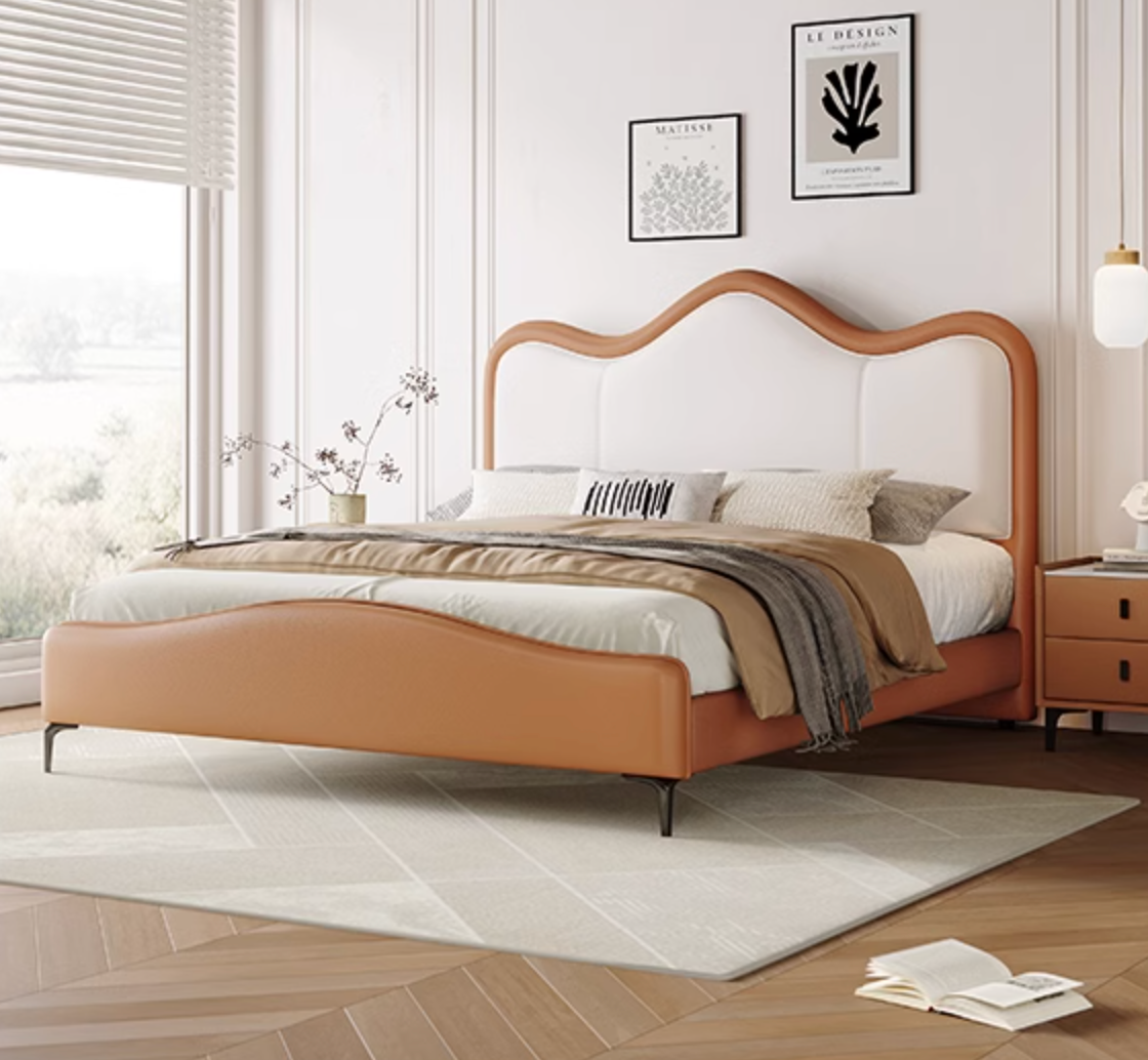Badham King Size / Super King Size Bed, Leather